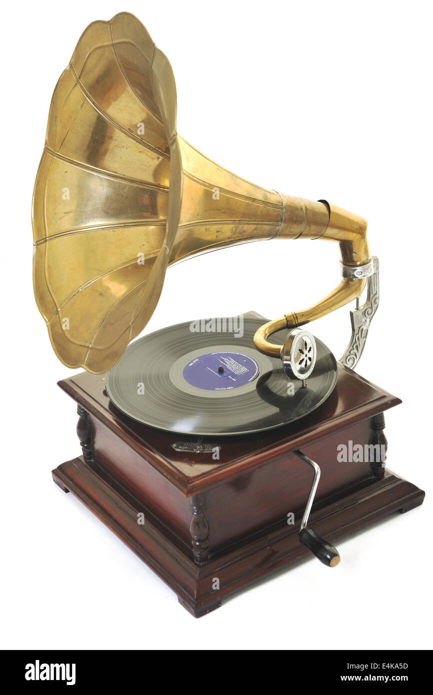 Gramophone record phonograph disk Cut Out Stock Images & Pictures - Alamy