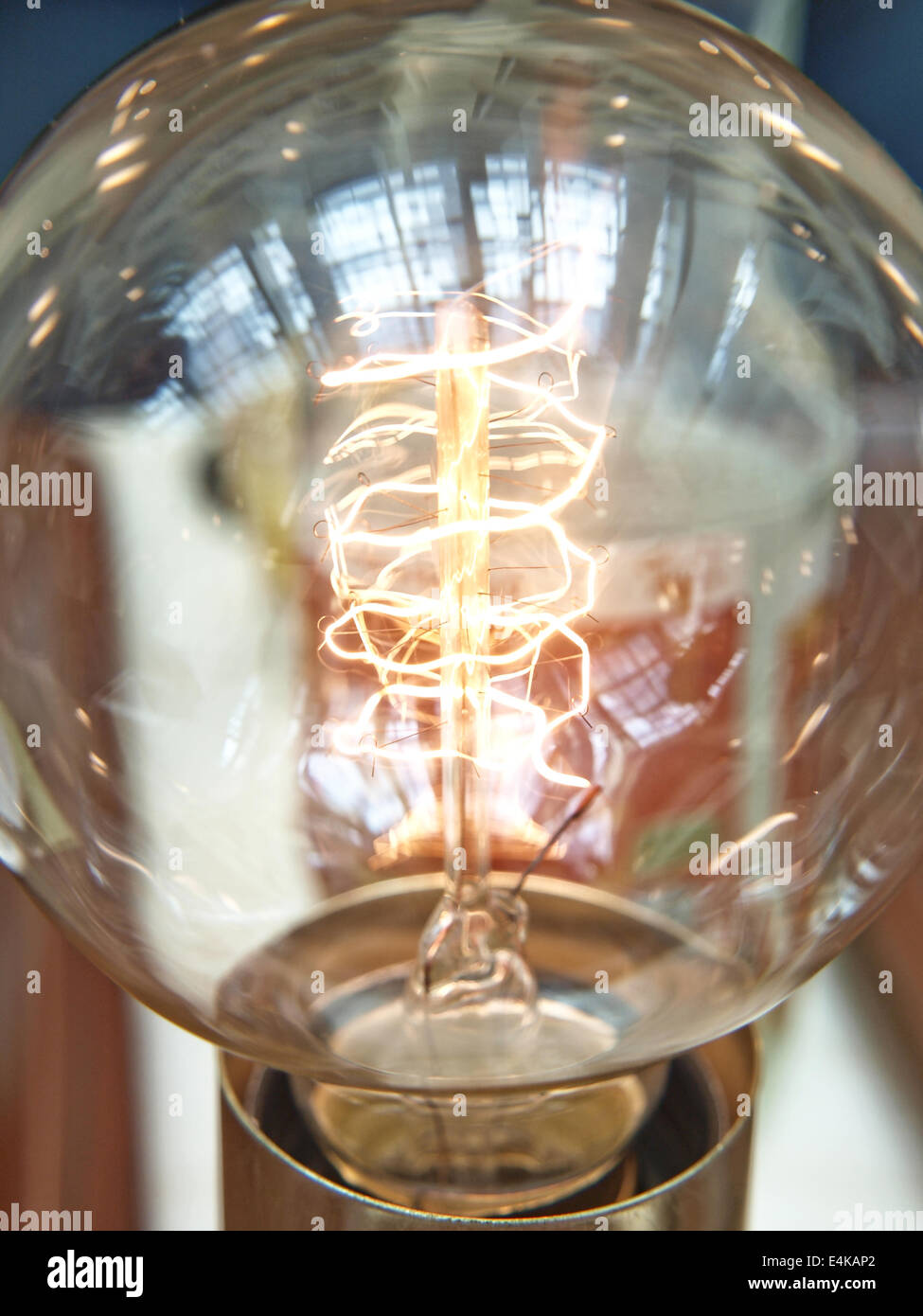 Lit light bulb Stock Photo - Alamy