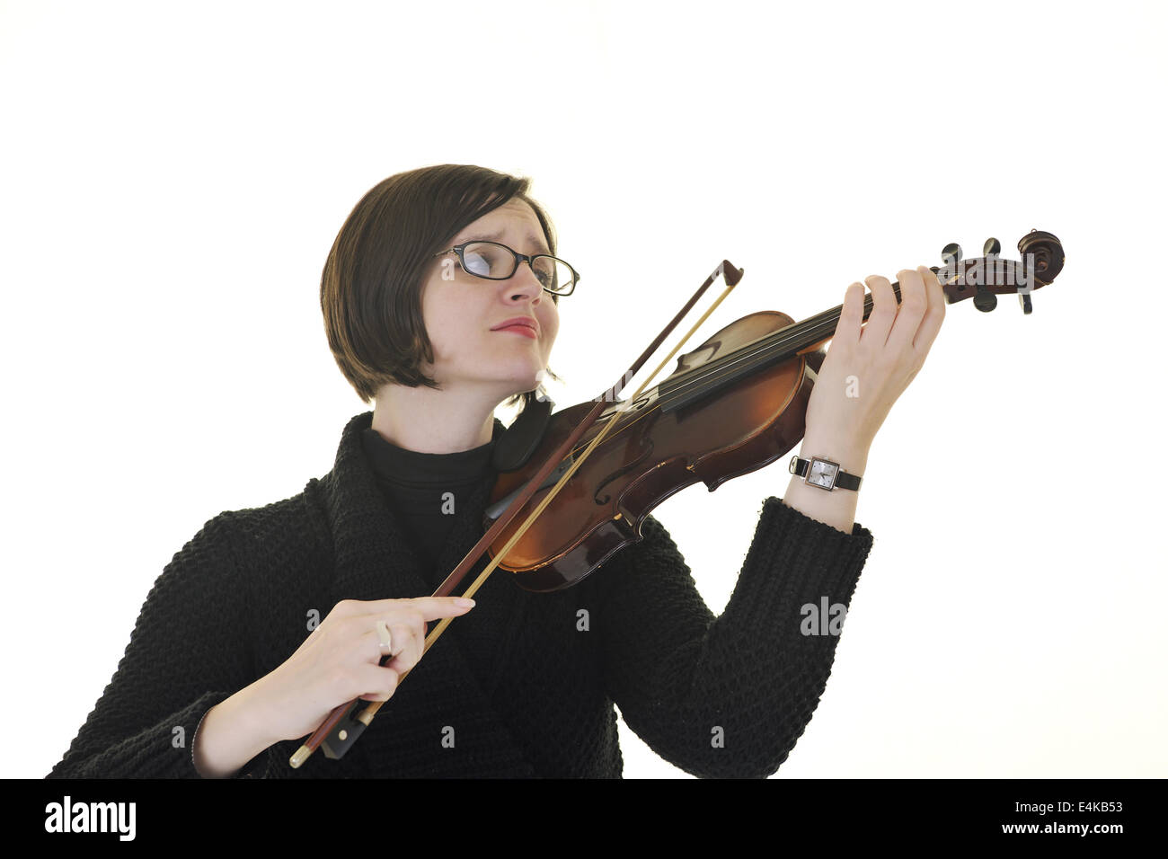 beautiful young lady play violin Stock Photo - Alamy