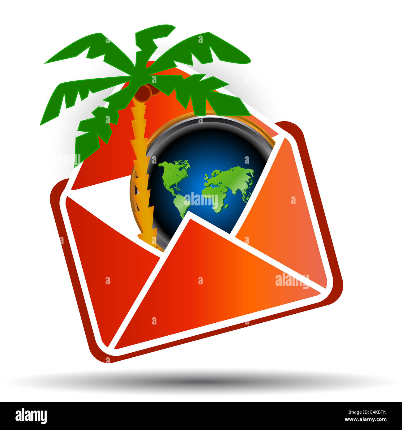Traveling in an envelope Stock Photo - Alamy
