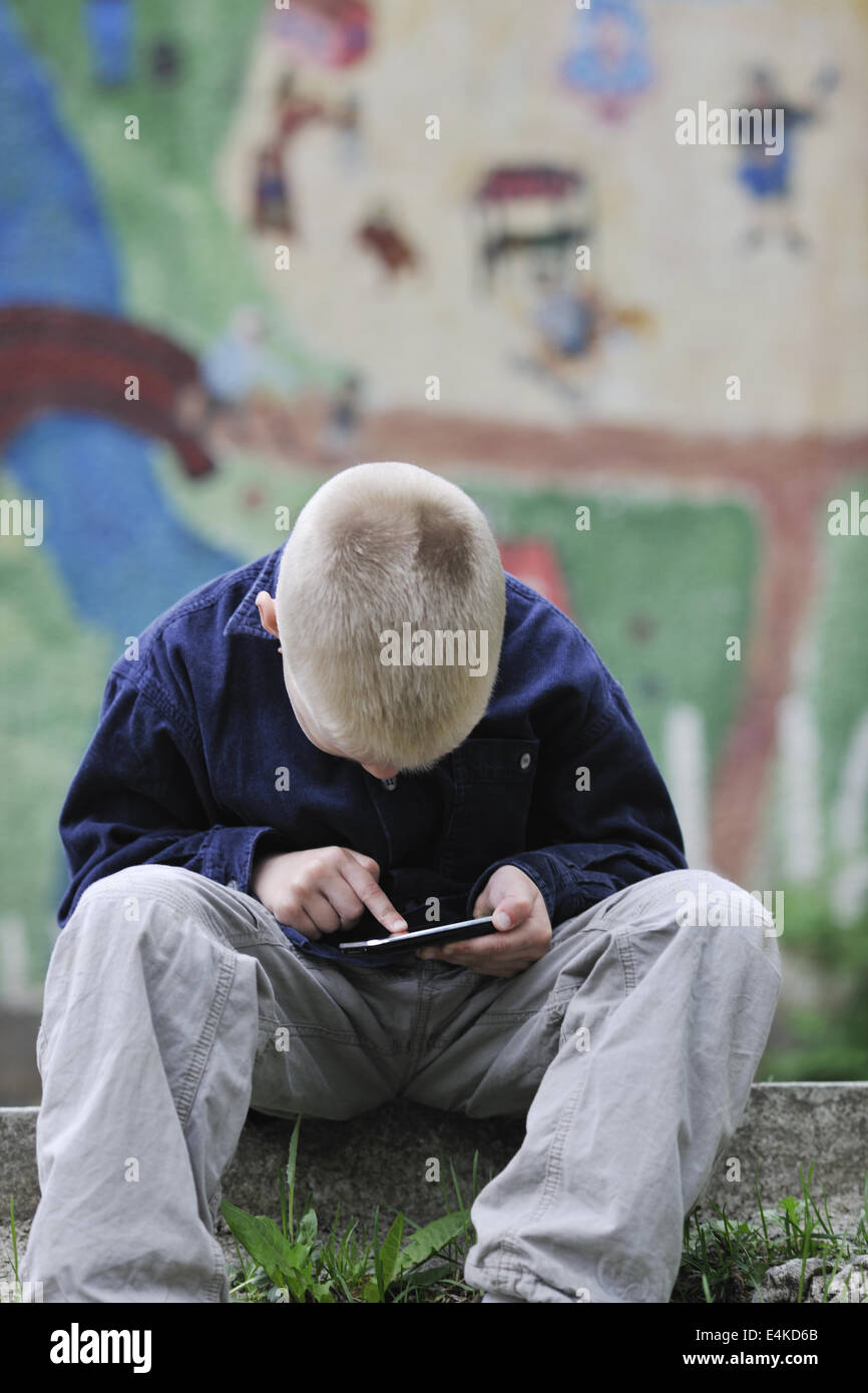 playing video games outdoor Stock Photo - Alamy