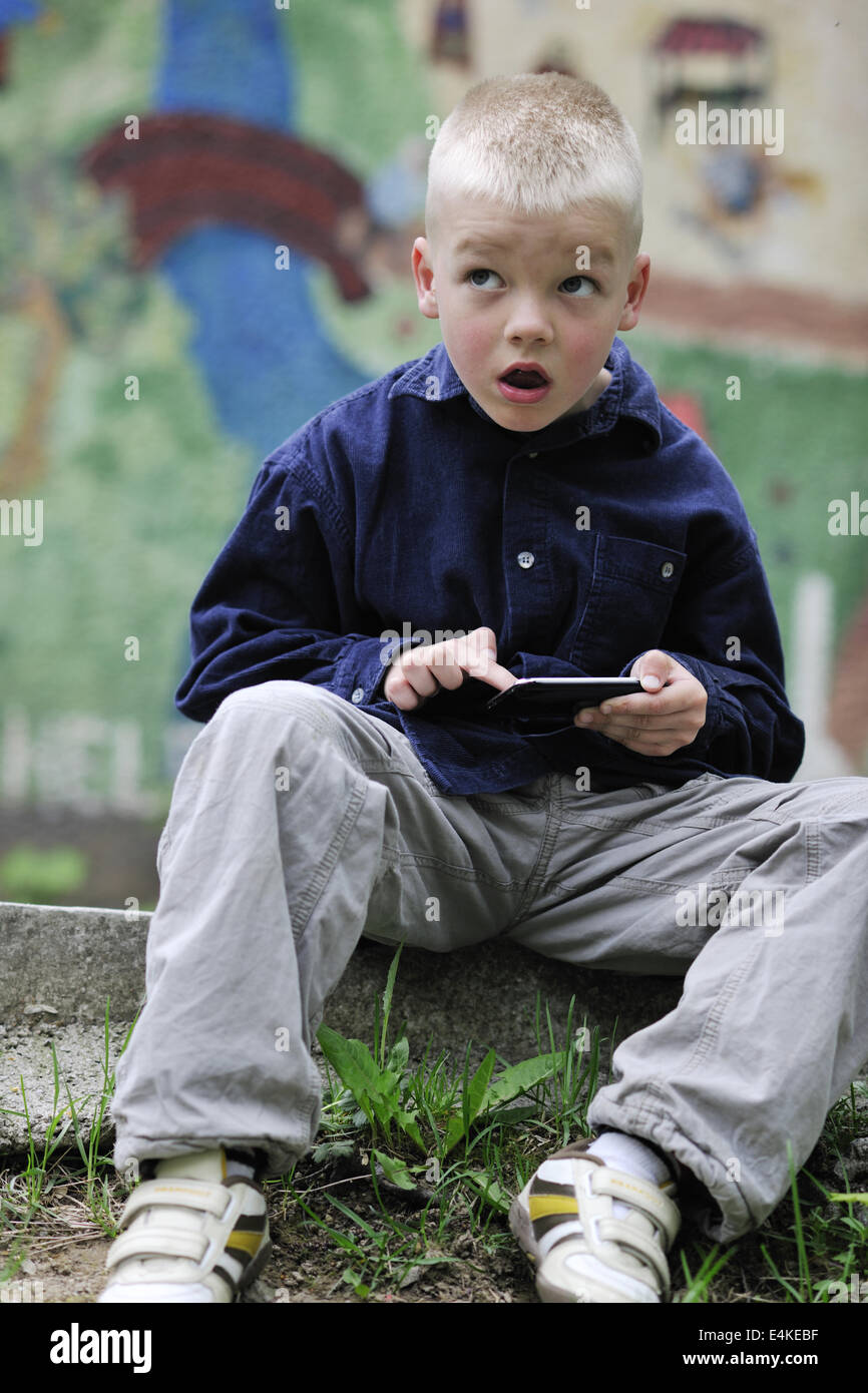 playing video games outdoor Stock Photo - Alamy