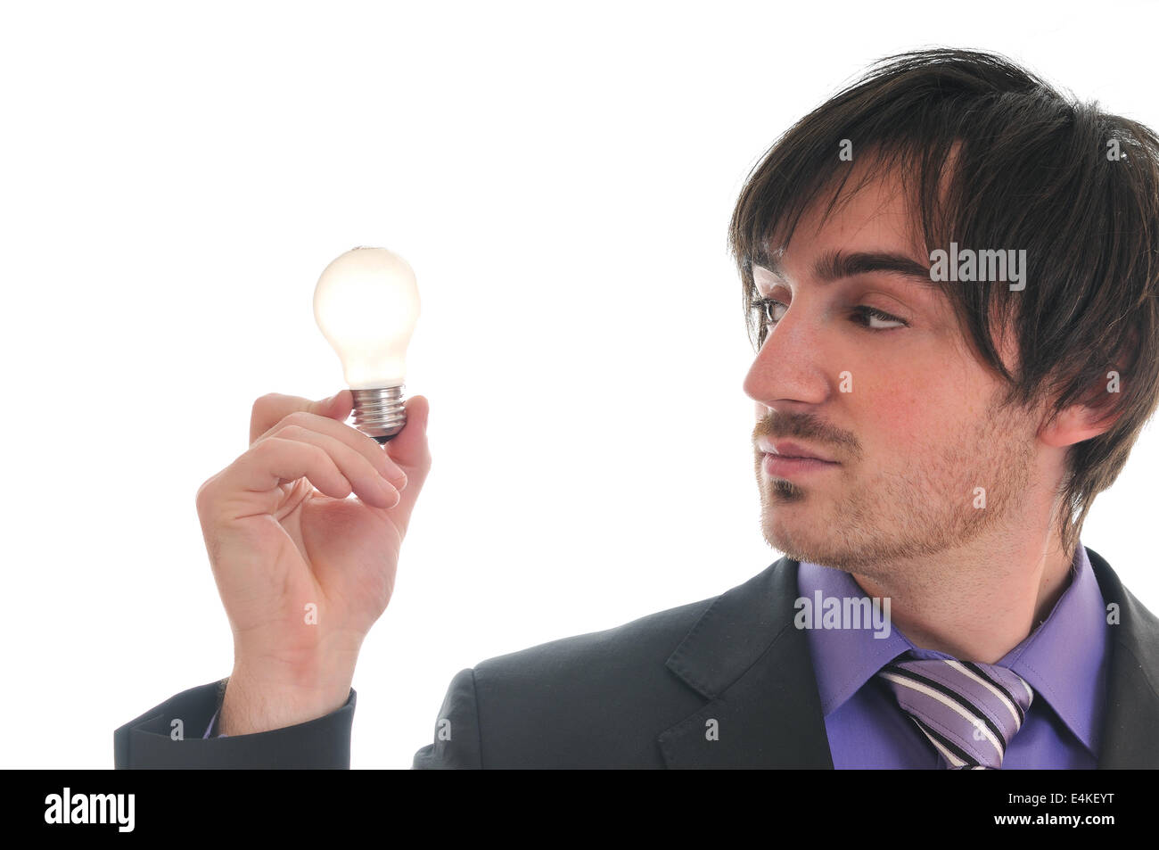 bulb business man Stock Photo - Alamy