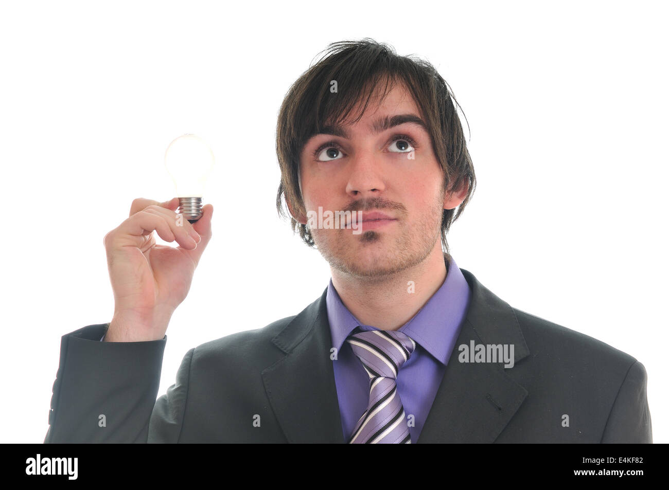 bulb business man Stock Photo - Alamy