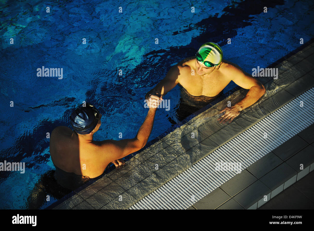 swimming race winner Stock Photo - Alamy