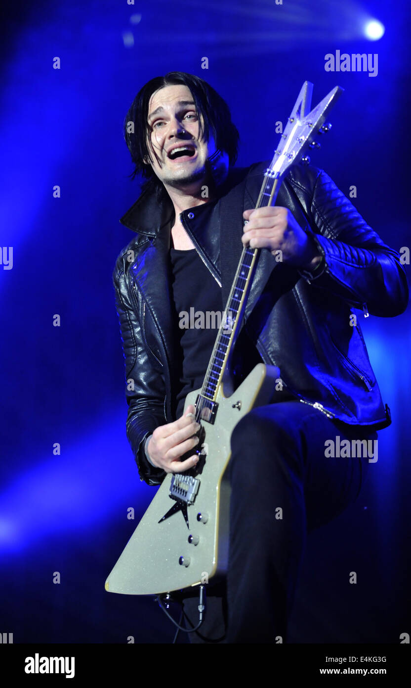 Sascha Gerstner of the German metal band Helloween performs at the ...