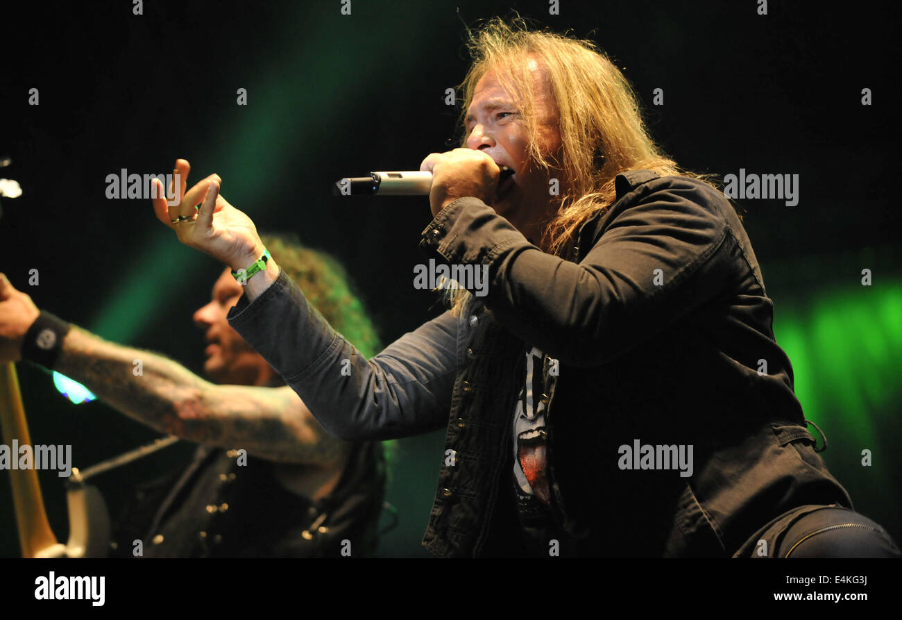 Singer of the German metal band Helloween Andi Deris performs at the ...