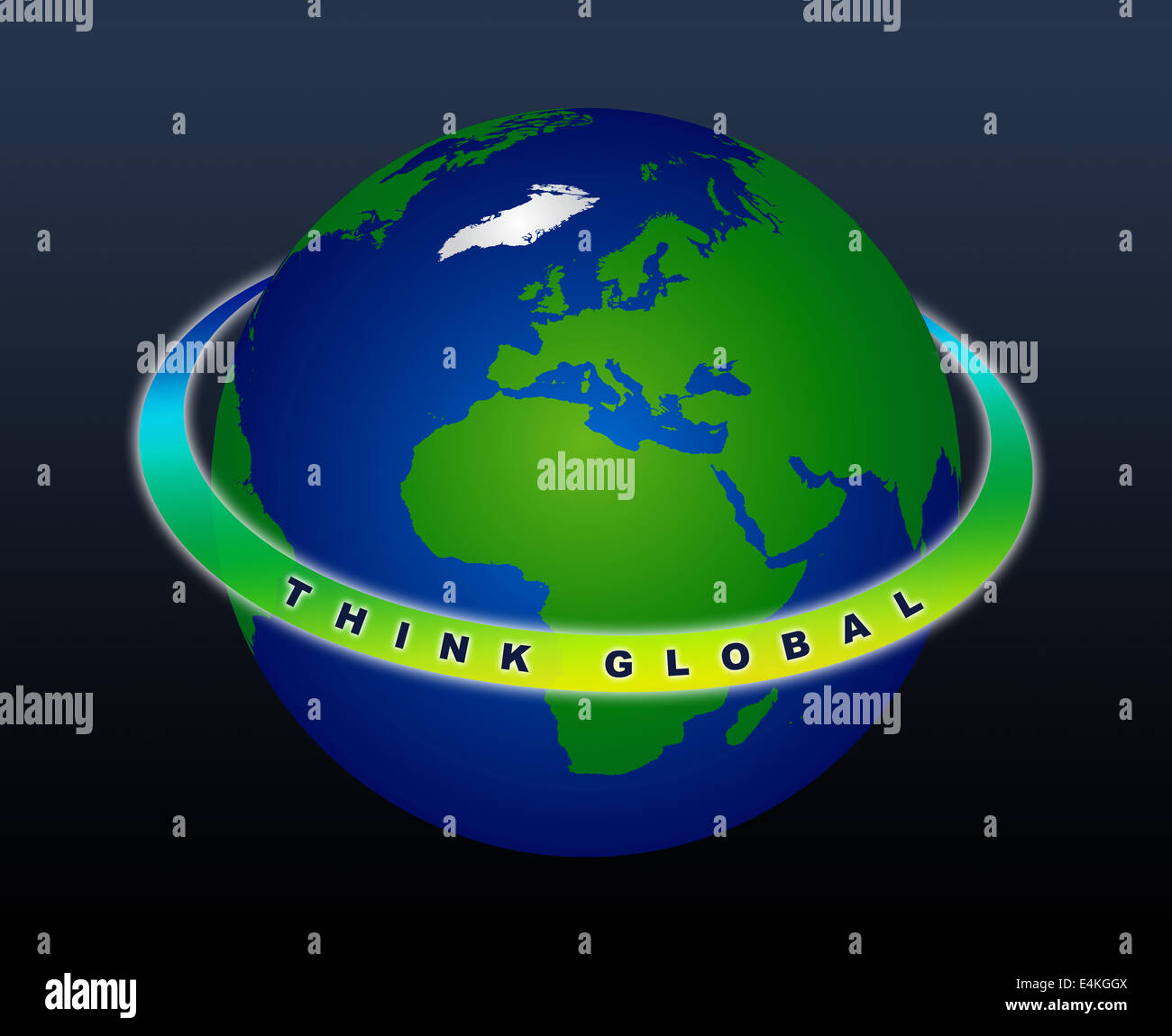 Planet Earth - THINK GLOBAL Stock Photo - Alamy
