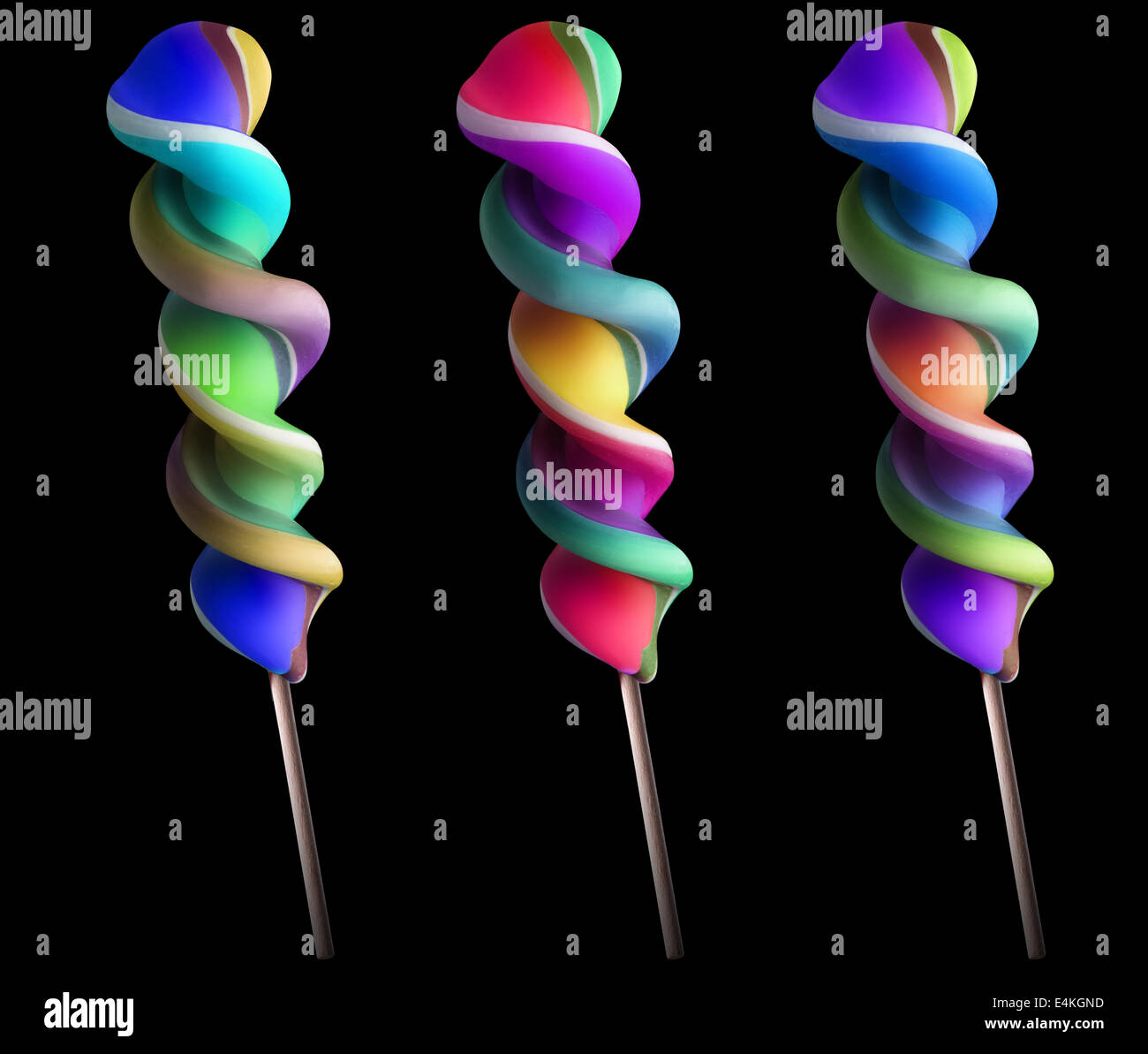 Bright colorful lollipop set over isolated background Stock Photo - Alamy