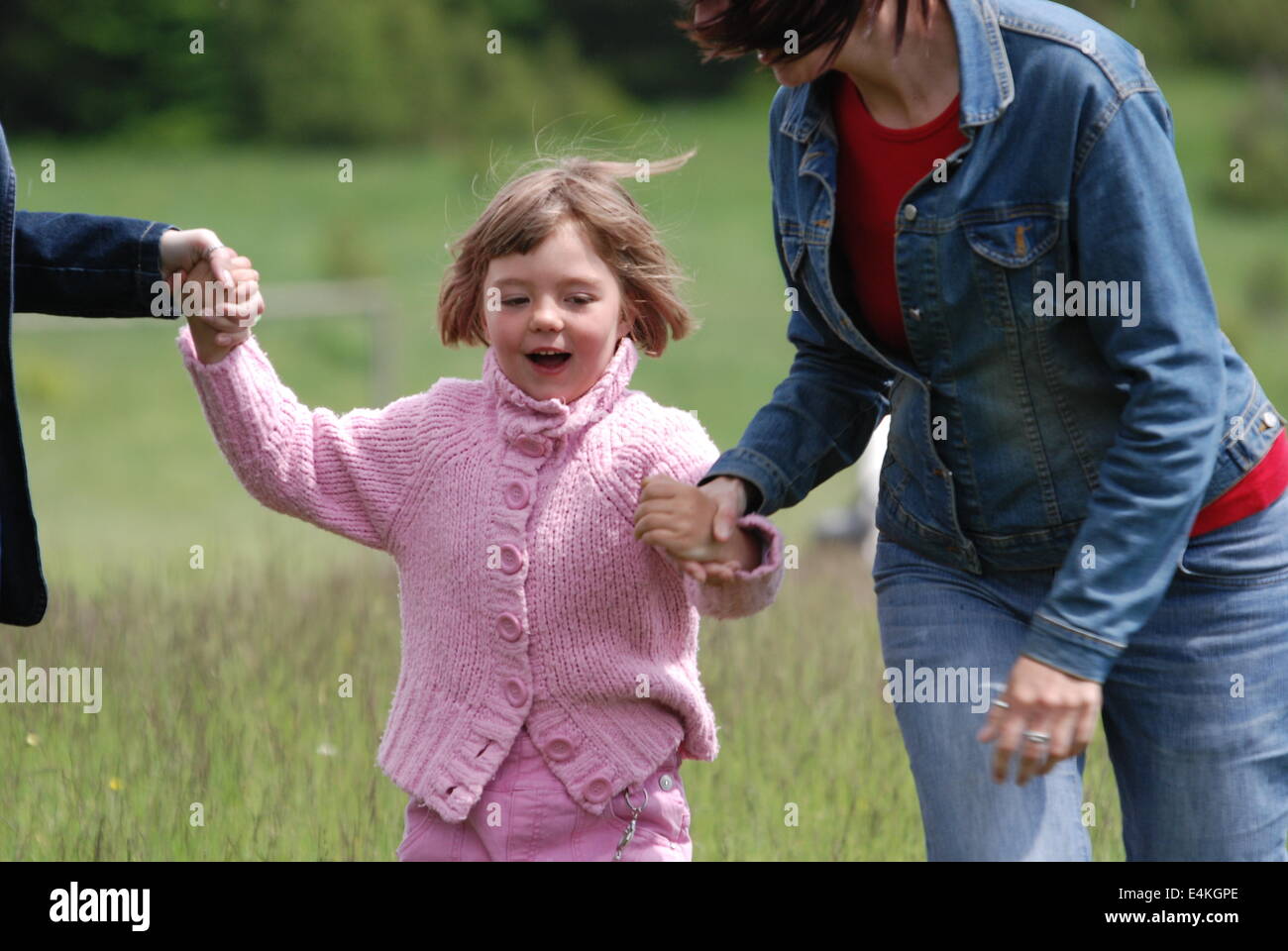 happy girl running in nature Stock Photo - Alamy