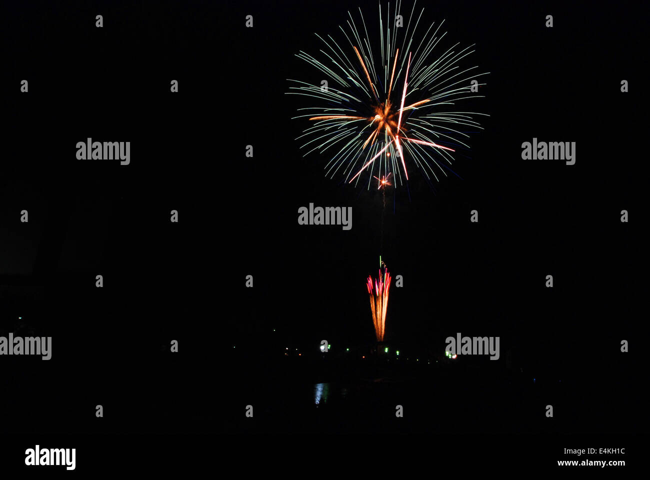 The color firework explosion Stock Photo - Alamy