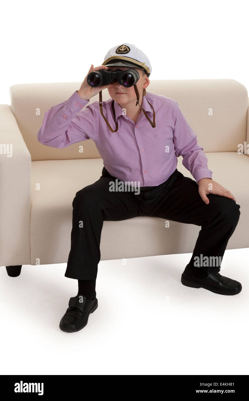 Strict boy with glasses Stock Photo - Alamy