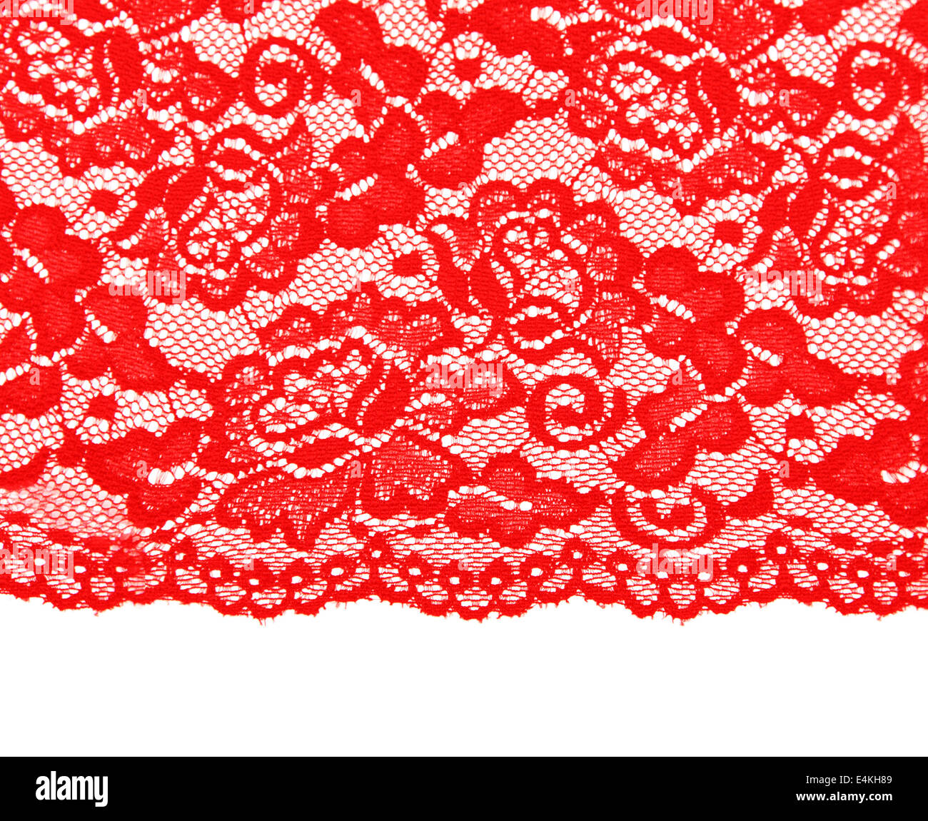 Red lace with pattern with form flower Stock Photo - Alamy