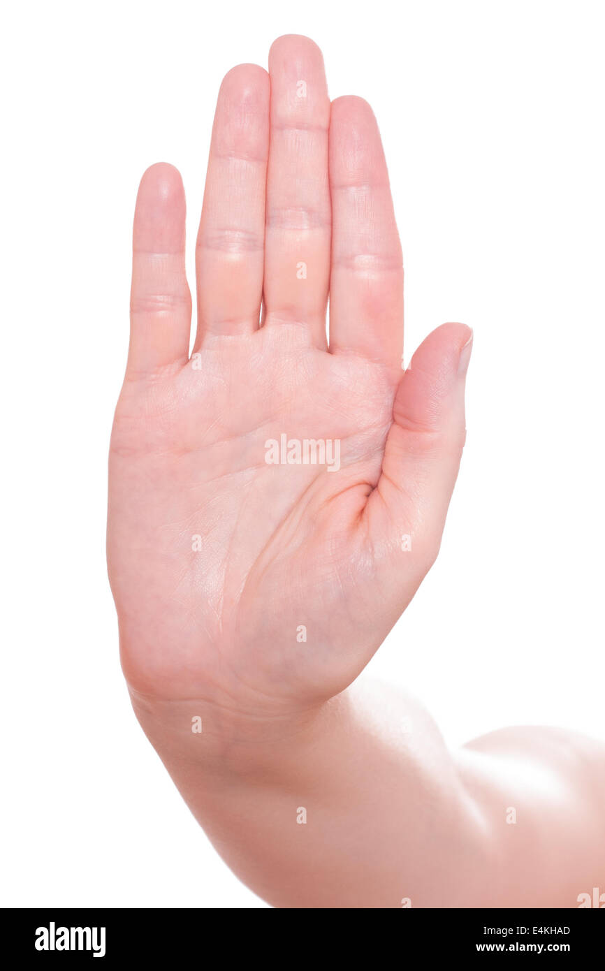 Stop hand signal hi-res stock photography and images - Alamy