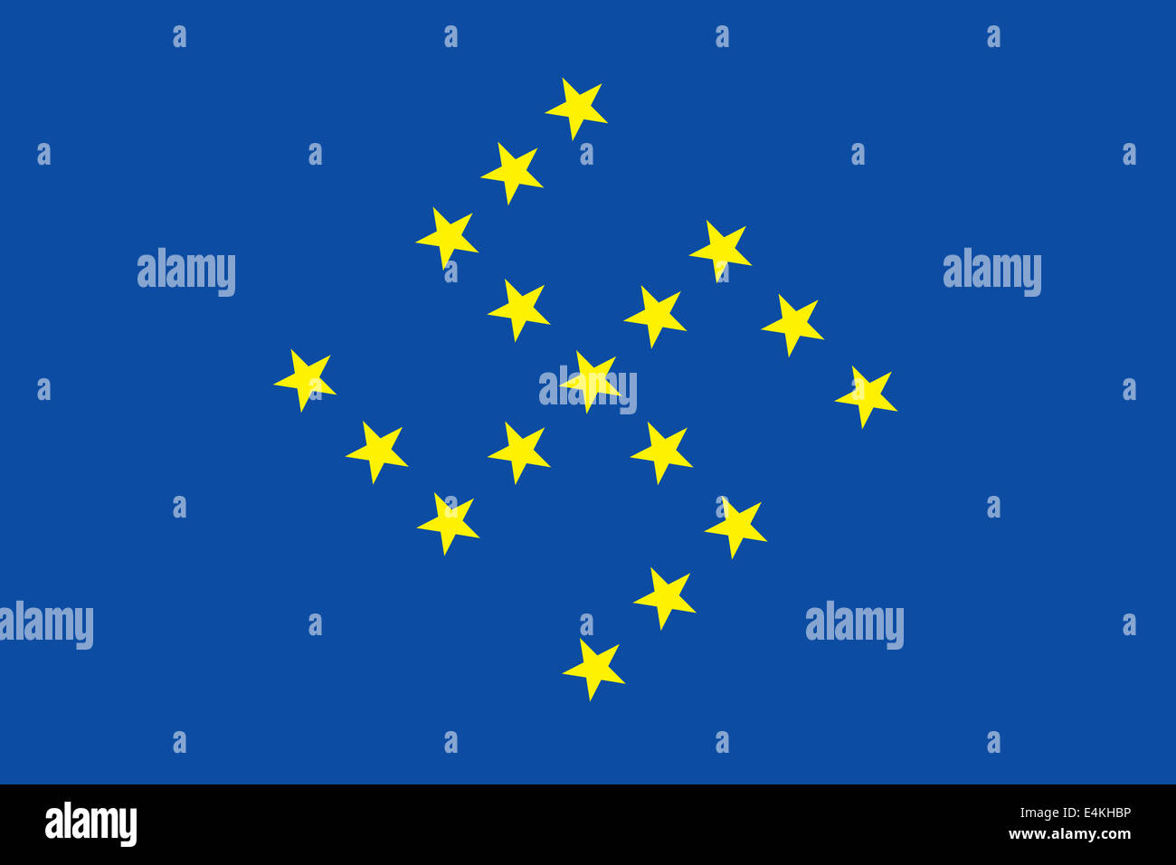 euro flag with swastika symbol, return of nazism in europe concepts ...
