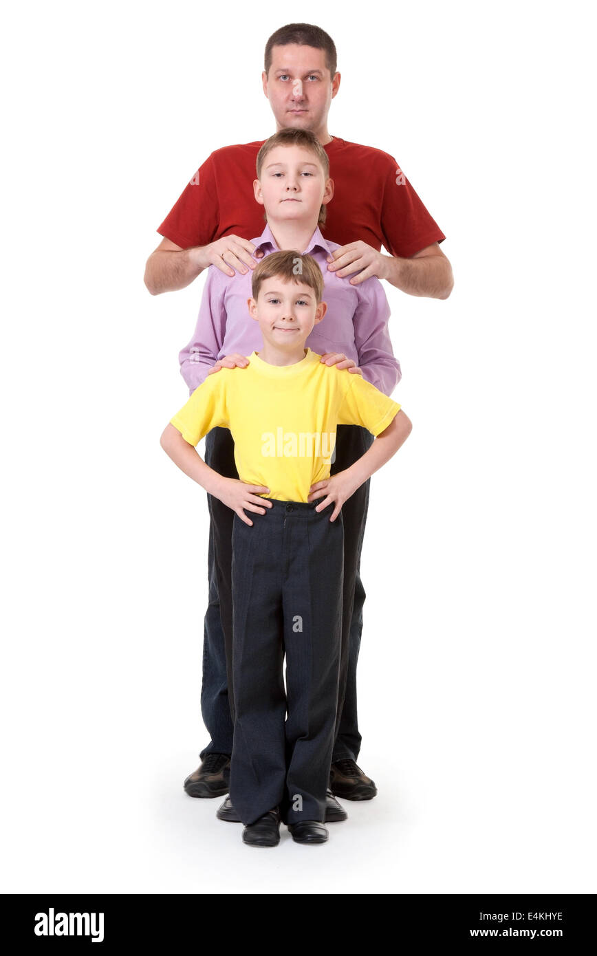 Dad and two sons Stock Photo - Alamy