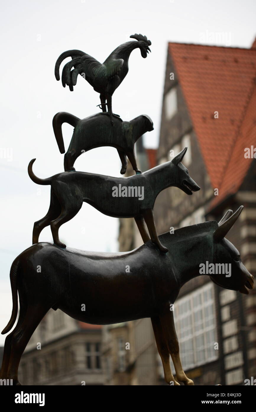 Town Musicians of Bremen Stock Photo - Alamy