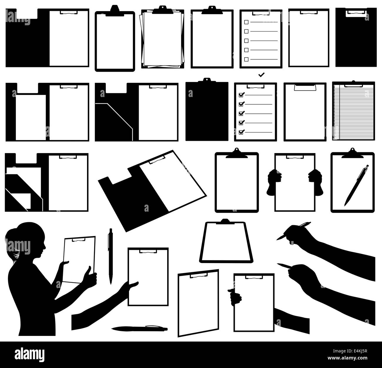 Set of different clipboards Stock Photo - Alamy