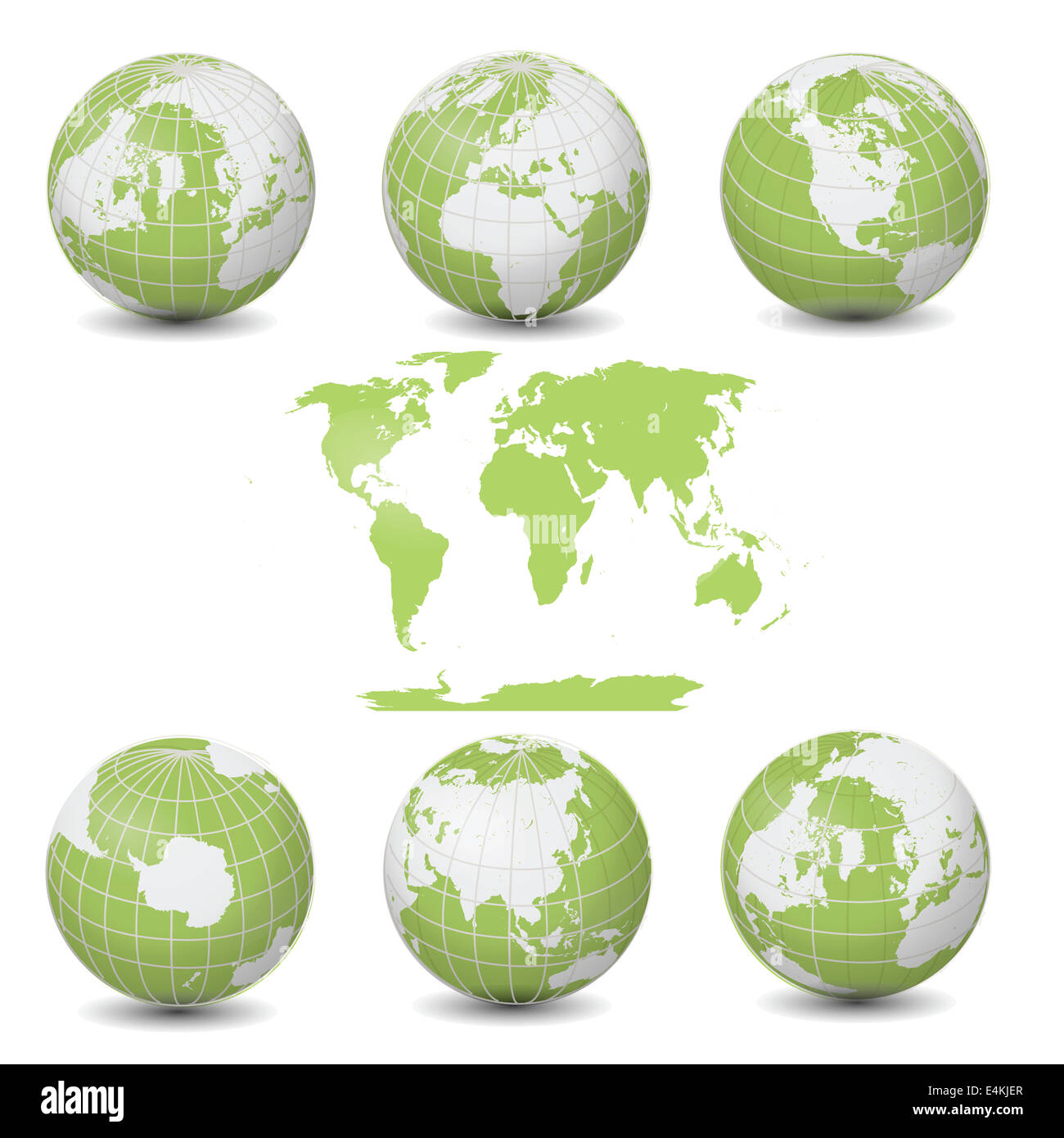 Green and blue world map hi-res stock photography and images - Alamy