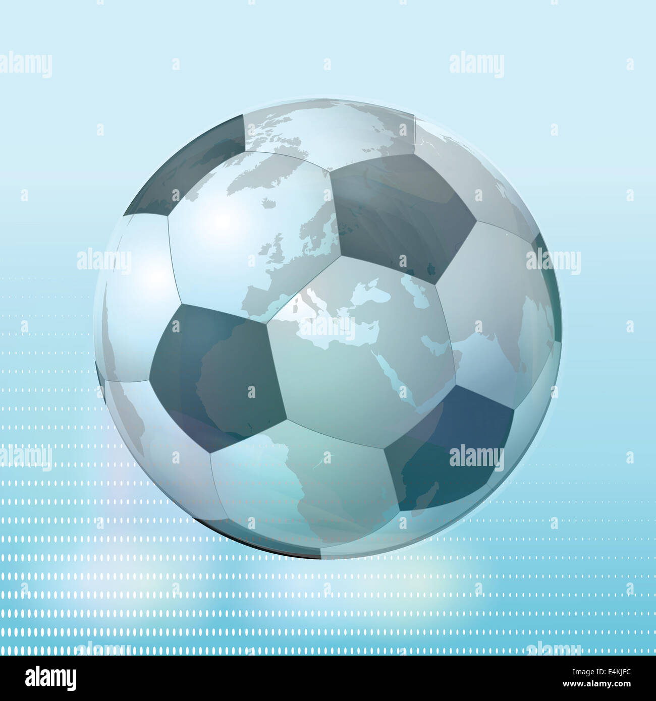 Crystal Soccer Ball Illustration Stock Photo - Alamy