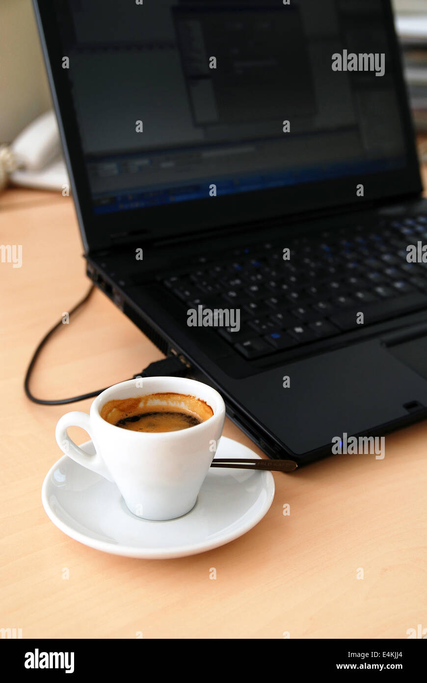 Morning coffee at the office Stock Photo - Alamy