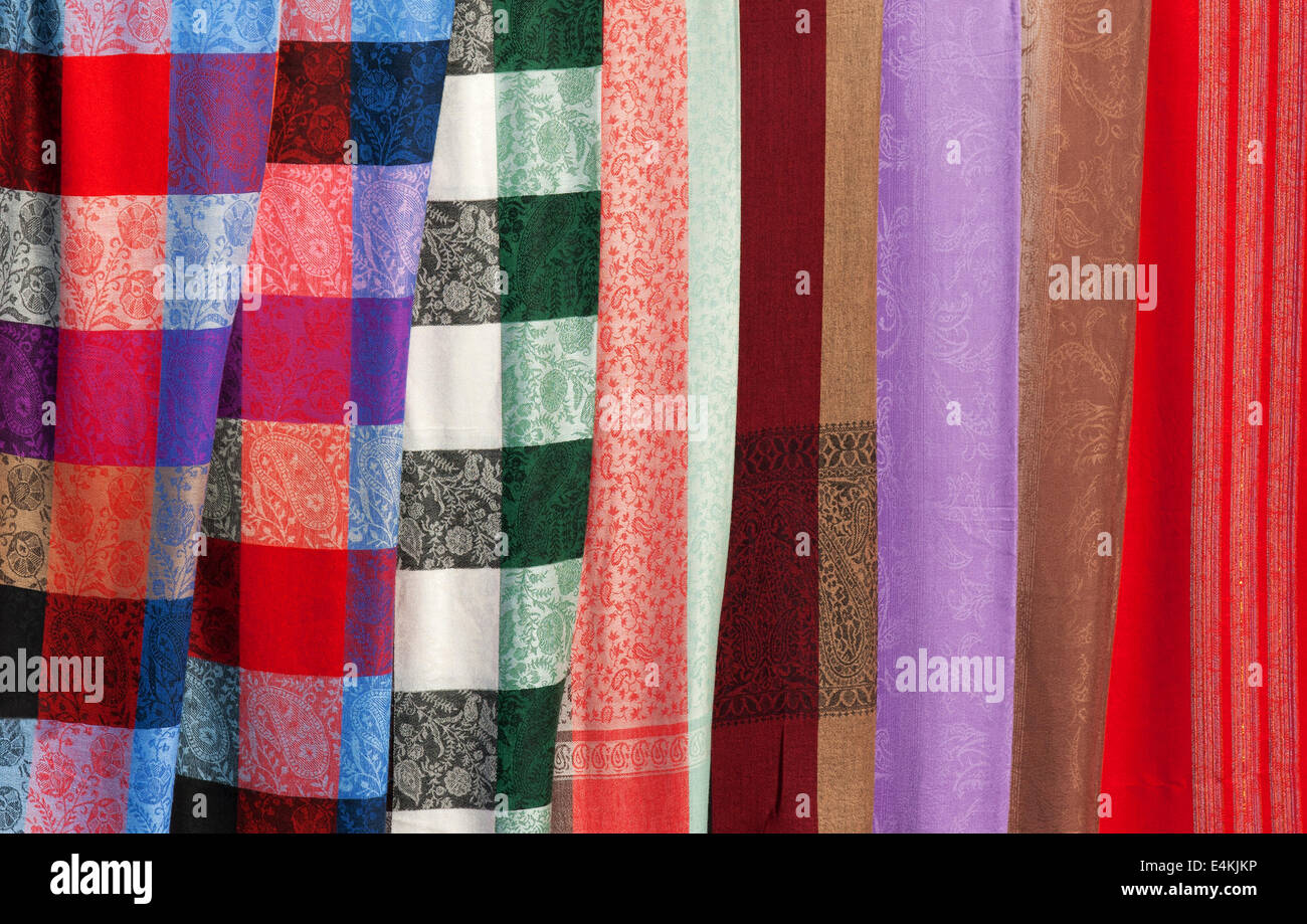 Background of colored fabric Stock Photo - Alamy