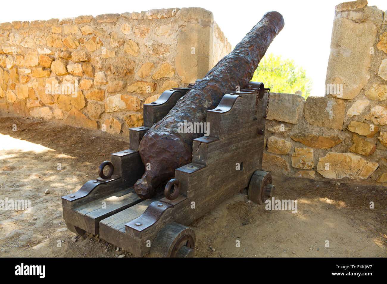 Medieval Canon at morrow, Denia Spain Stock Photo - Alamy