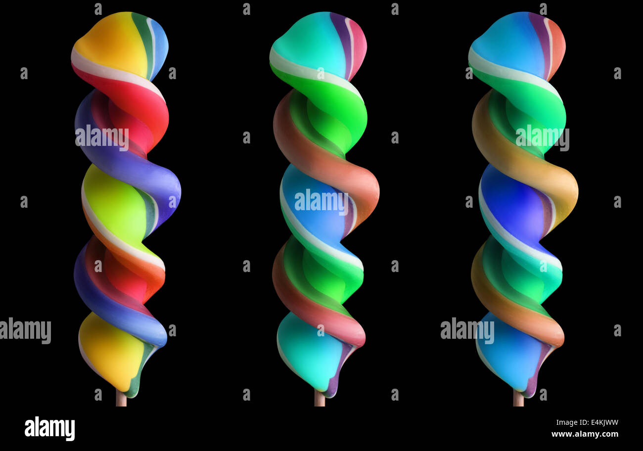 Bright colorful lollipop set over isolated background Stock Photo - Alamy