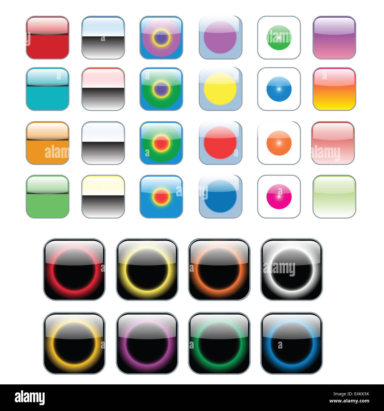 Set buttons background Cut Out Stock Images & Pictures - Alamy