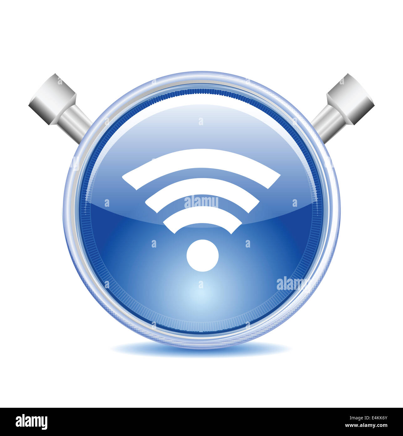Blue line wi fi wireless Cut Out Stock Images & Pictures - Alamy