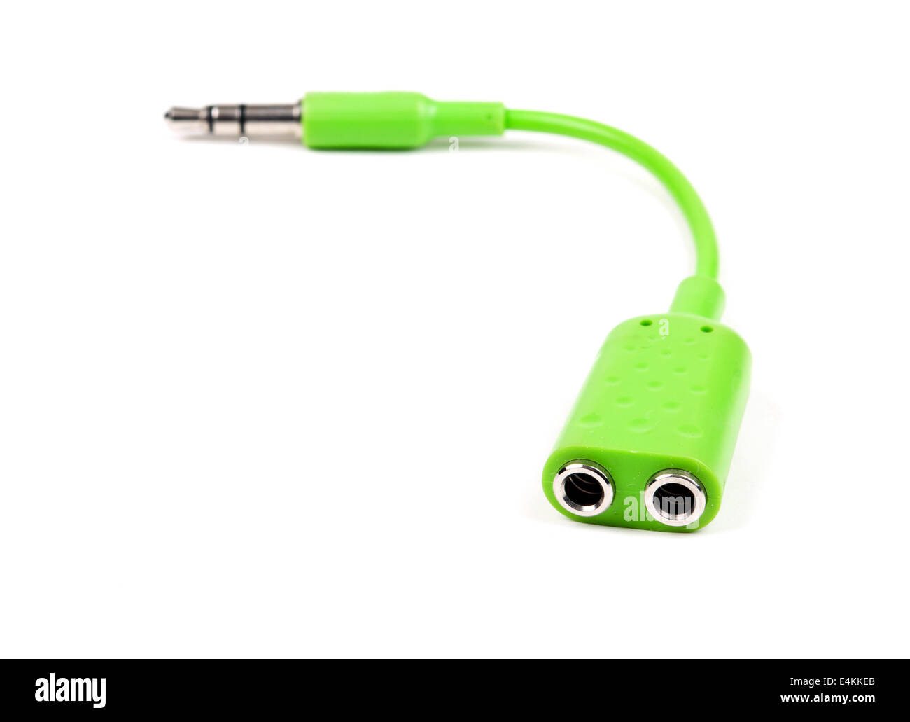 green audio splitter Stock Photo - Alamy