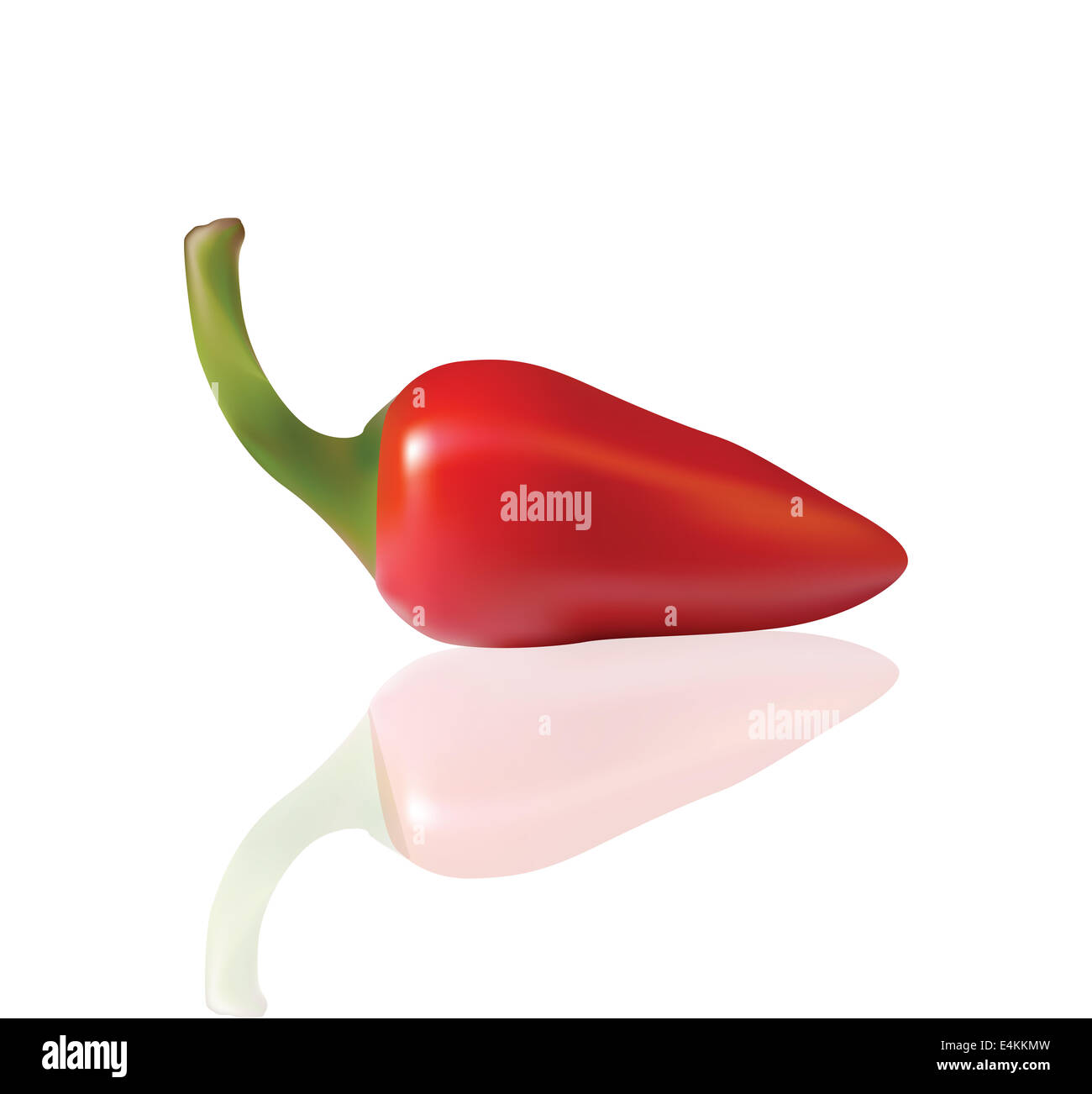 Red Chilli Isolated on White Stock Photo - Alamy
