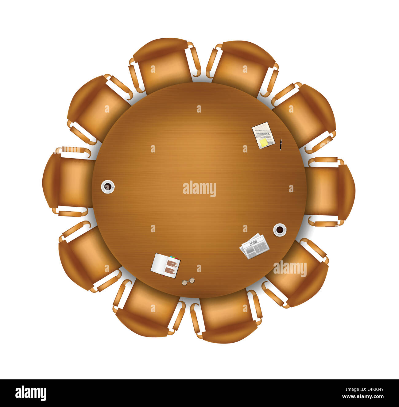 Round meeting table Stock Photo - Alamy