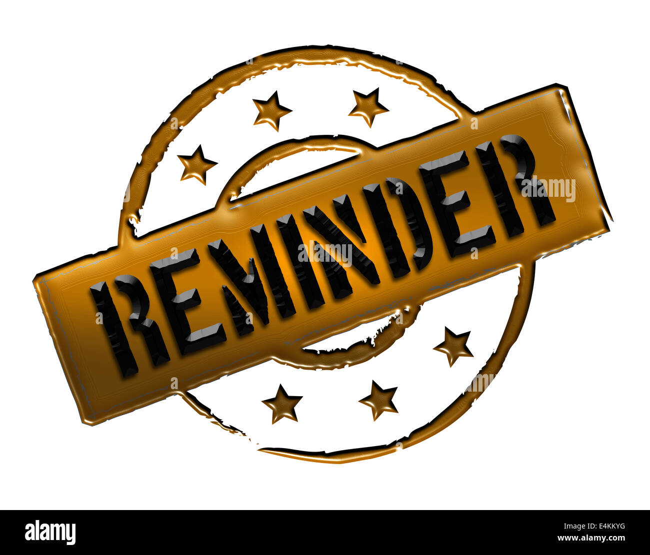 Stamp - REMINDER Stock Photo - Alamy