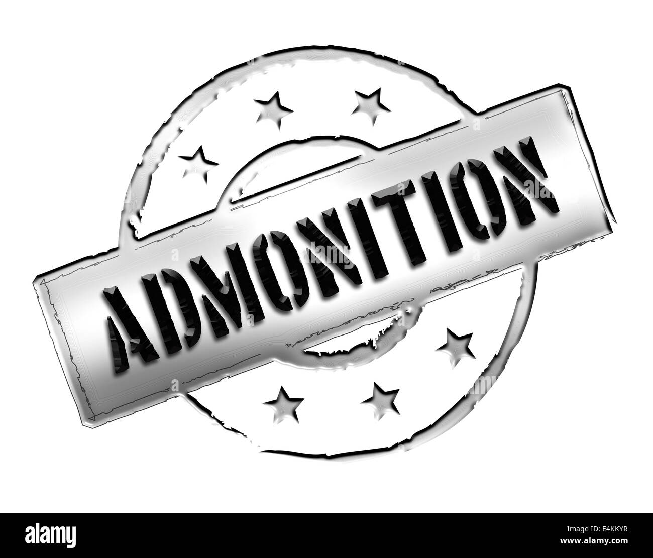 Stamp - admonition Stock Photo - Alamy