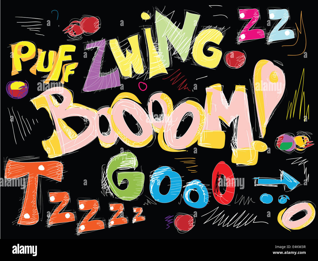 Comic Book Words Collection Stock Photo - Alamy