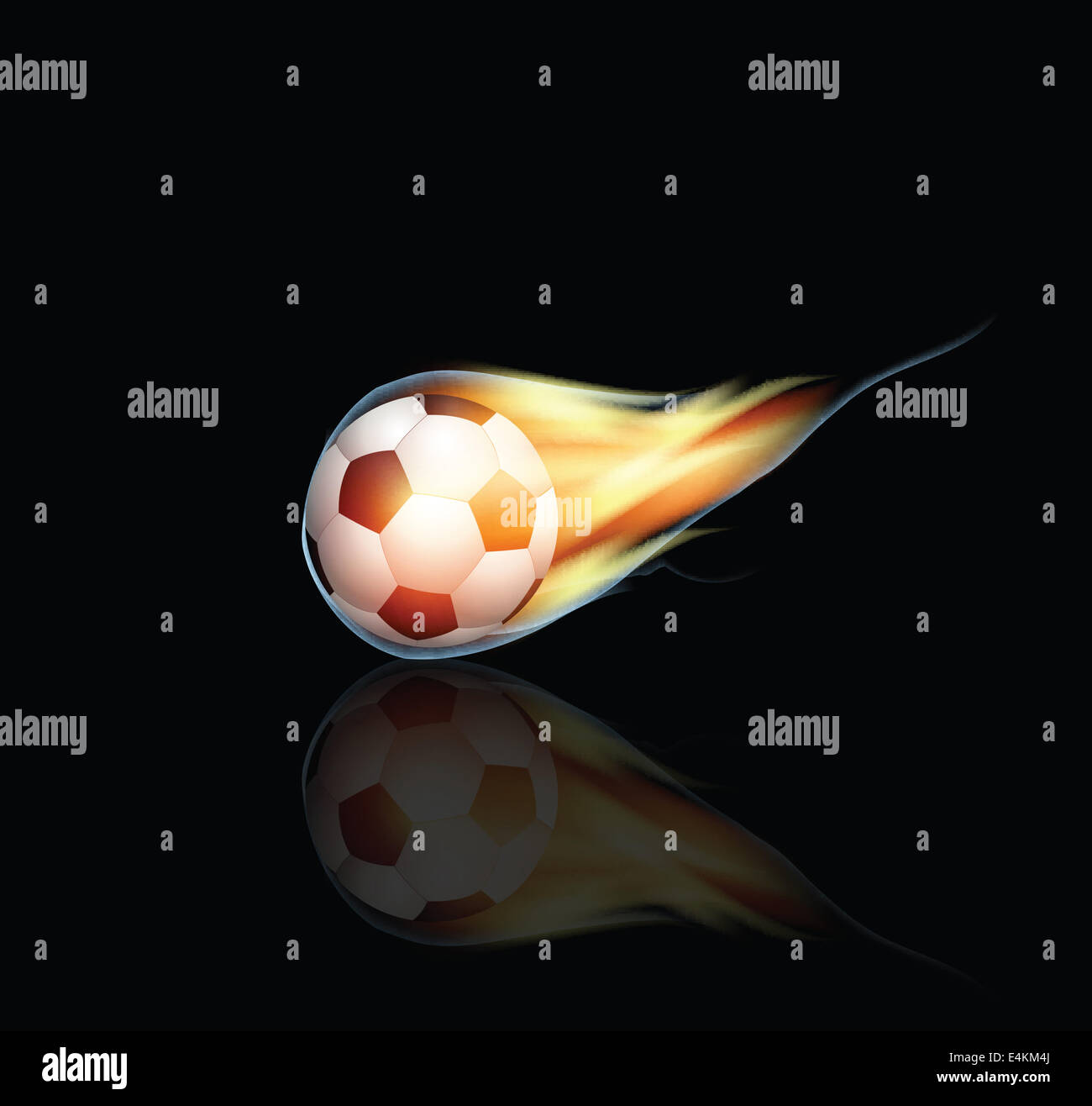 Burning Soccer Ball Stock Photo - Alamy