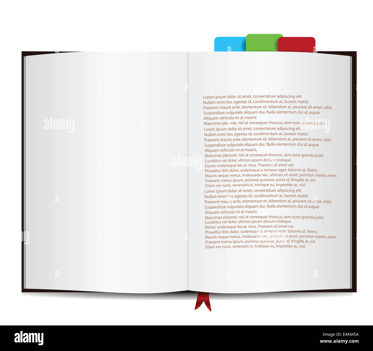 Book Isolated on white with Sample Text Stock Photo - Alamy