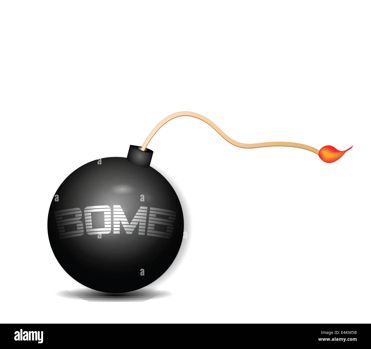 Bomb Isolated on White Stock Photo - Alamy