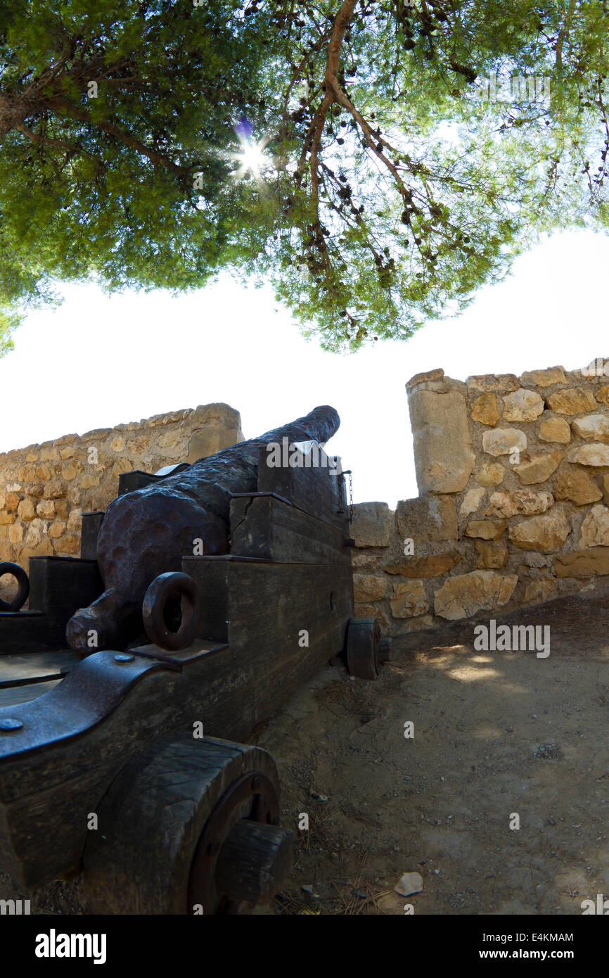 Medieval Canon at morrow, Denia Spain Stock Photo - Alamy