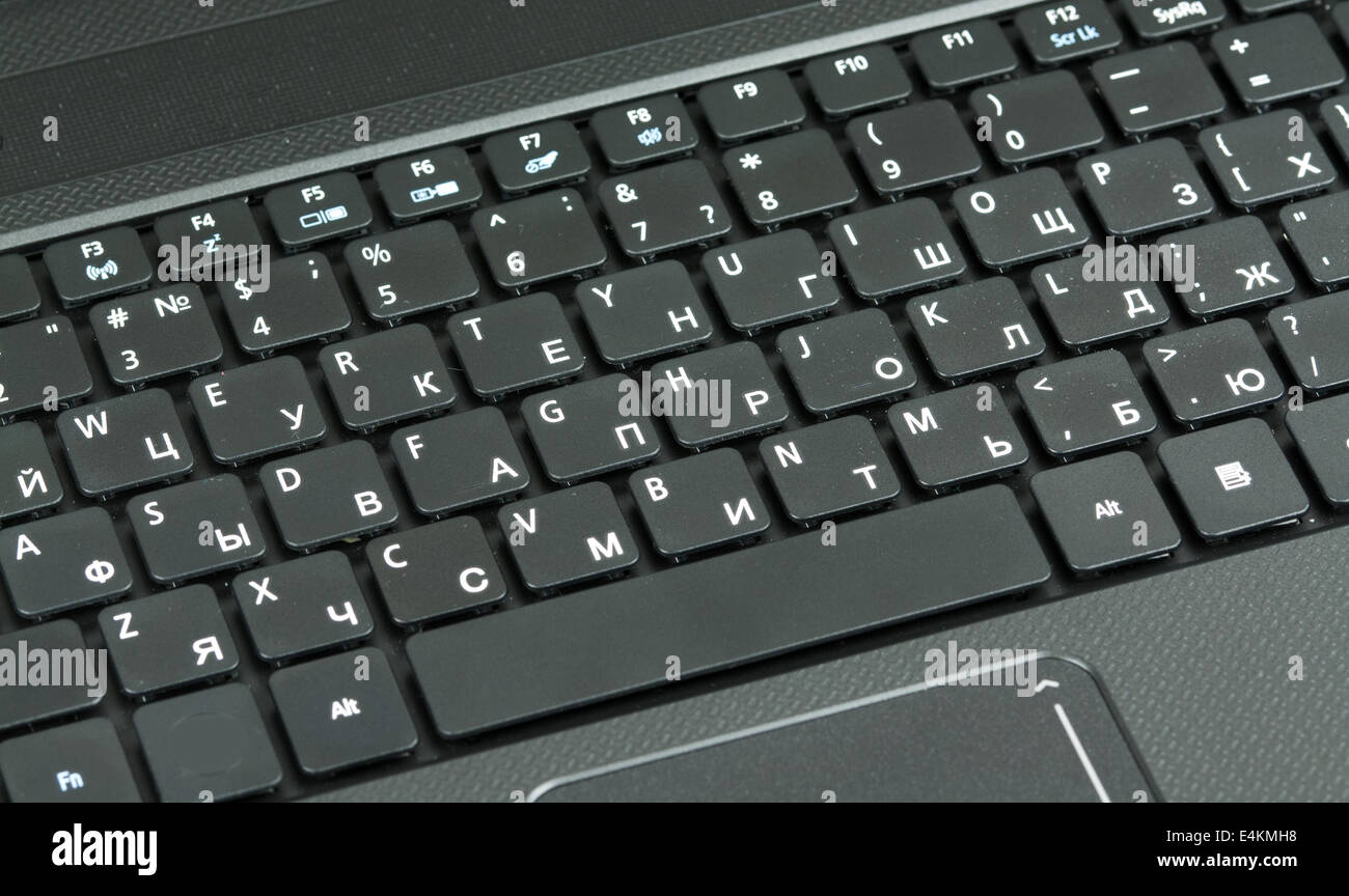 black laptop keyboard Stock Photo - Alamy