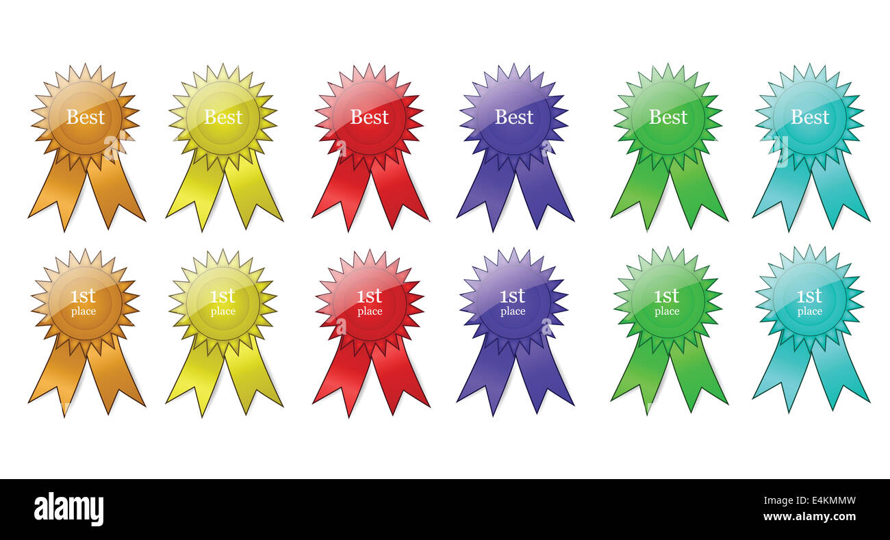 Colorful Award Ribbons Collection Stock Photo - Alamy