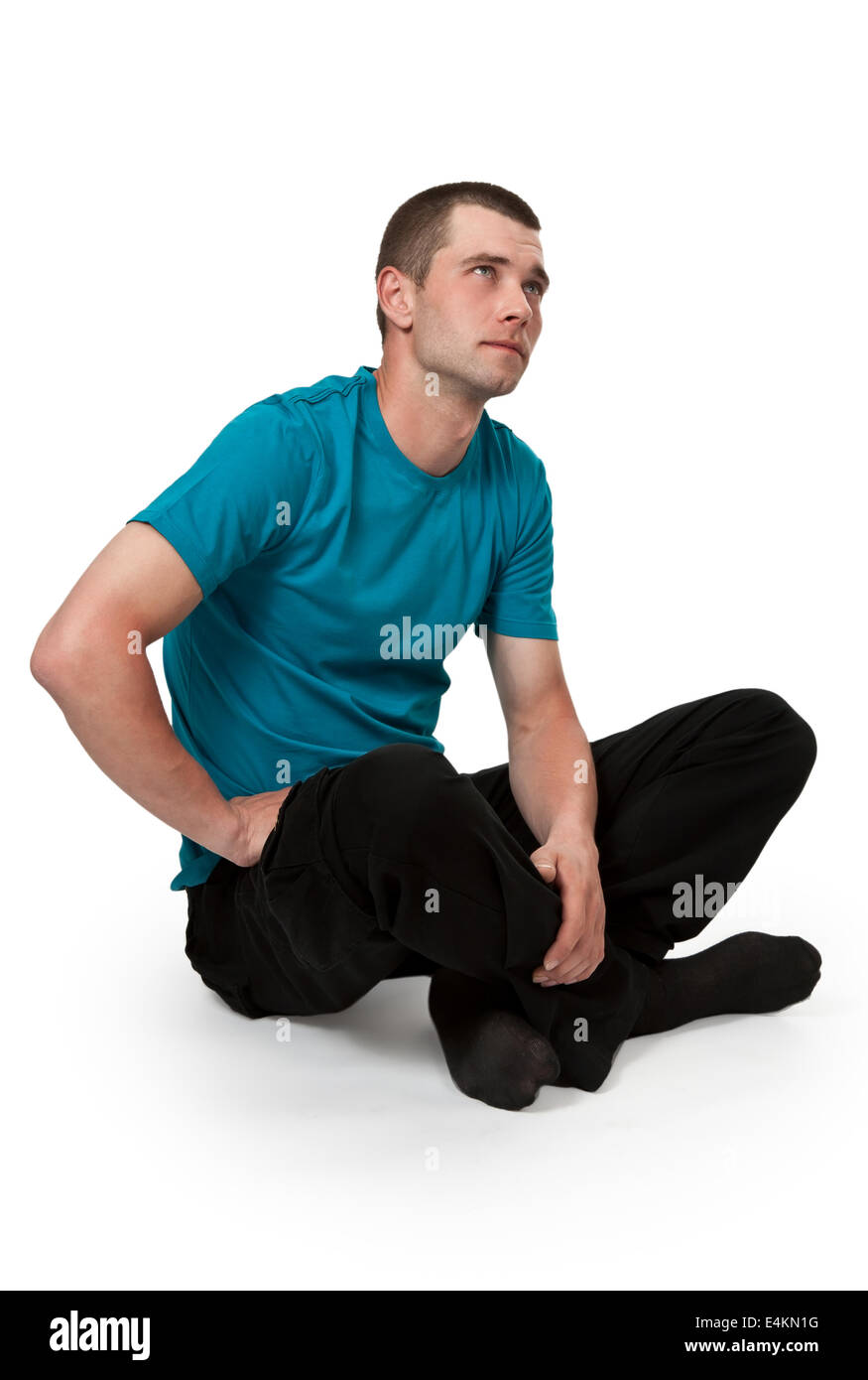 Person in formal suit sitting Cut Out Stock Images & Pictures - Alamy