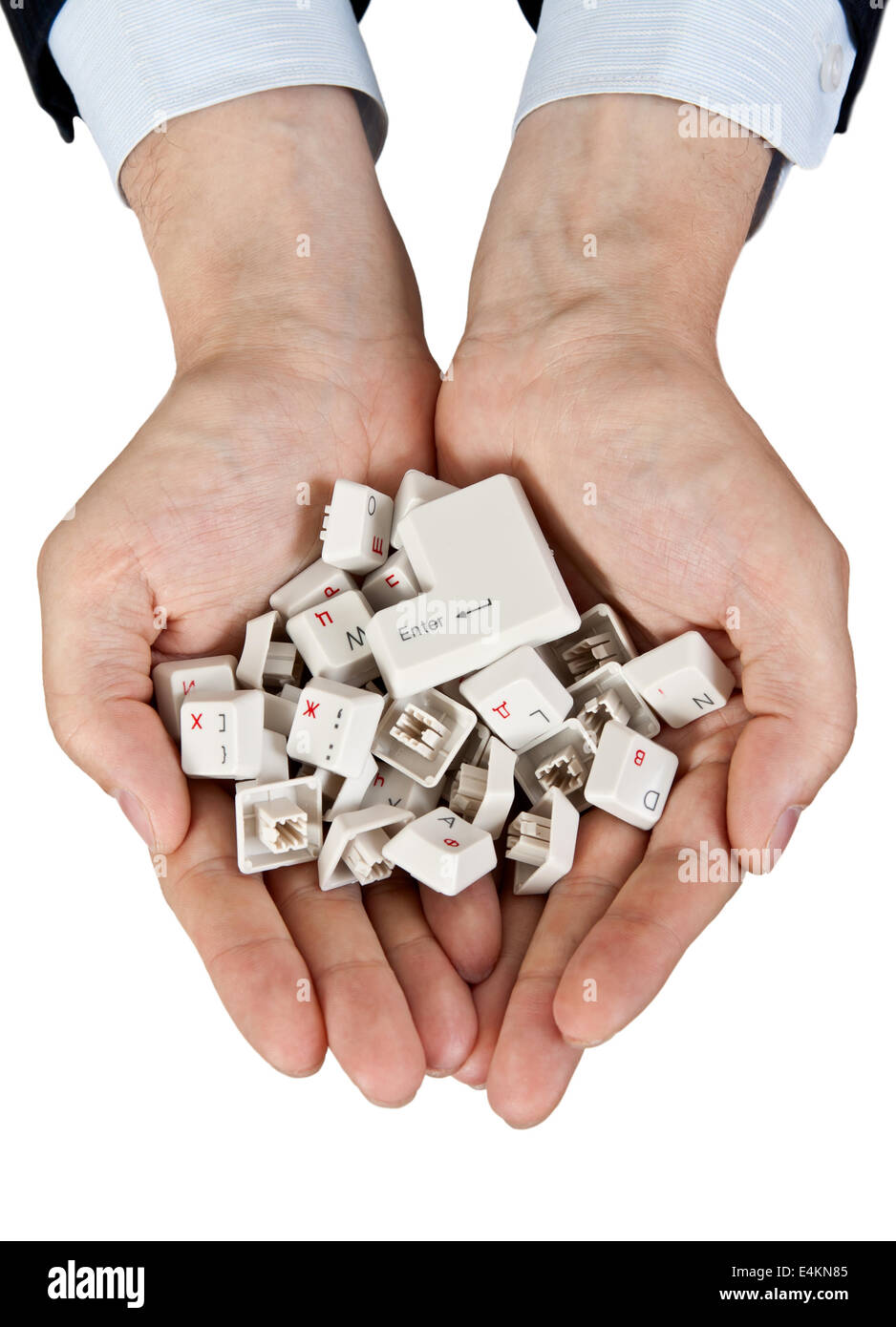 handful of keys on the keyboard Stock Photo - Alamy
