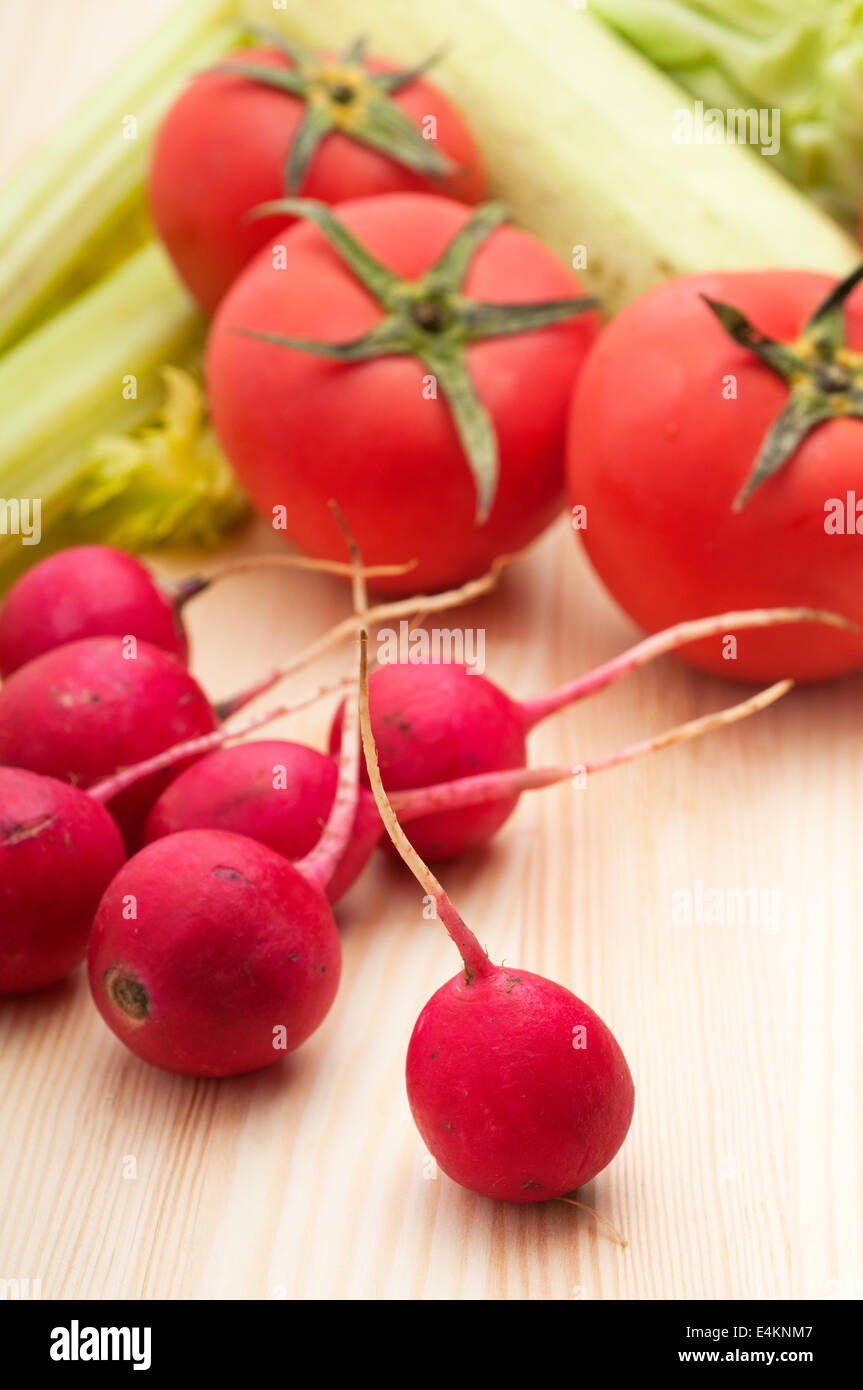 fresh raddish and vegetables Stock Photo - Alamy
