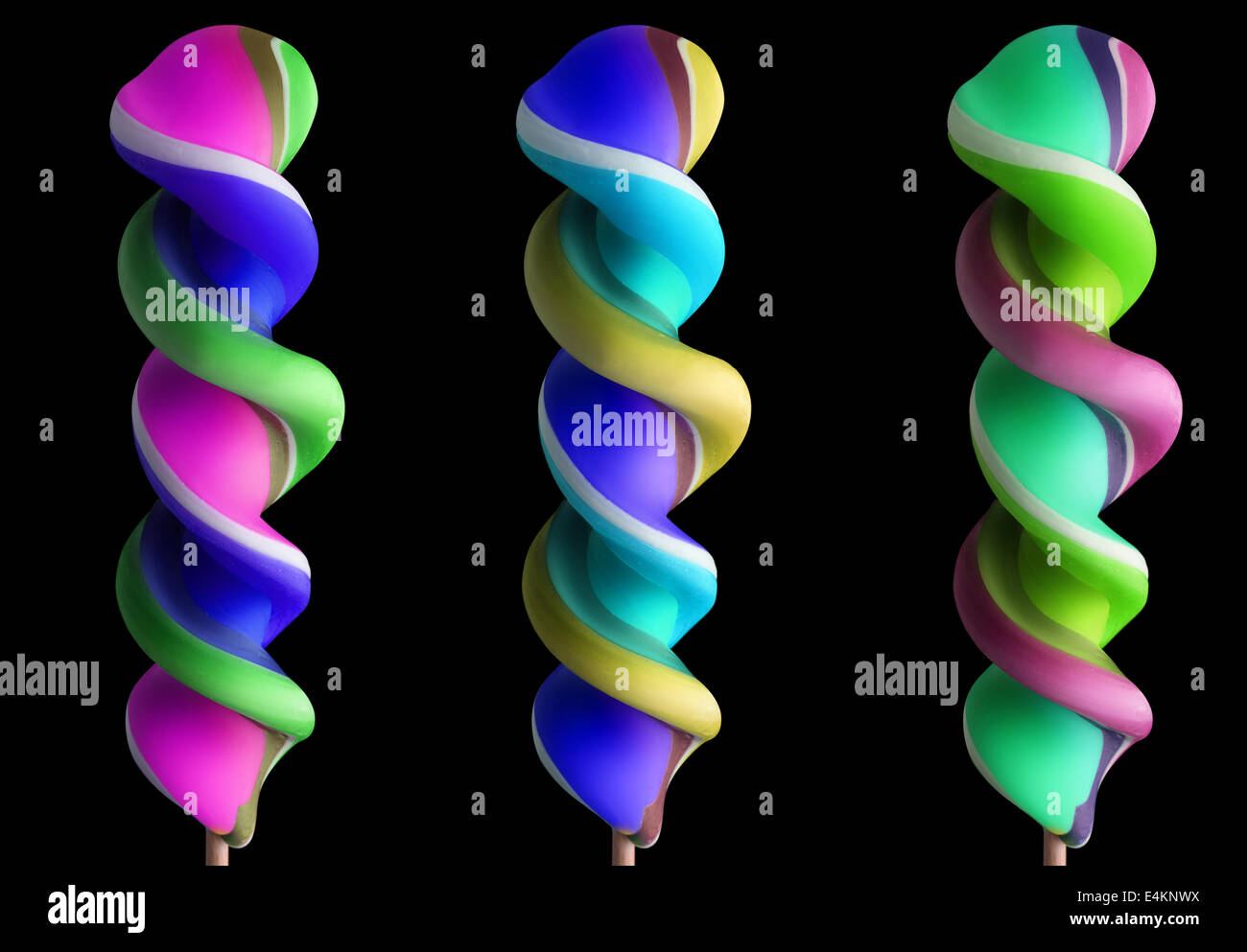 Bright colorful lollipop set over isolated background Stock Photo - Alamy