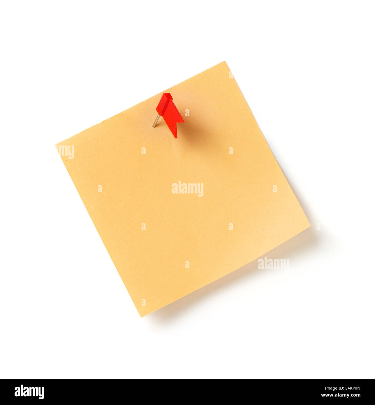 Note with a paper clip in shape flag Stock Photo - Alamy