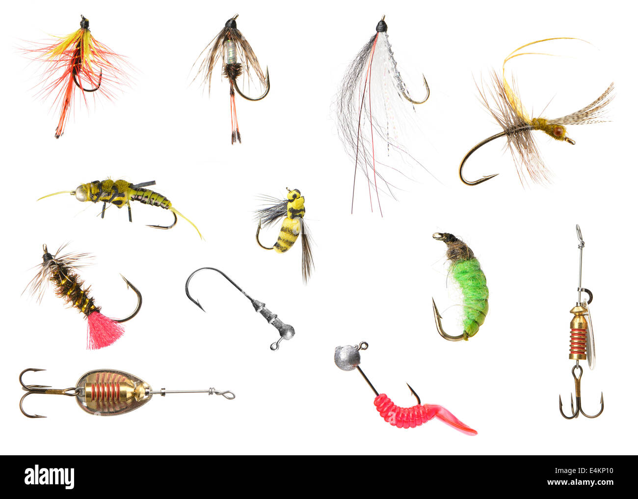 fish fly hook set.jpg Stock Photo - Alamy