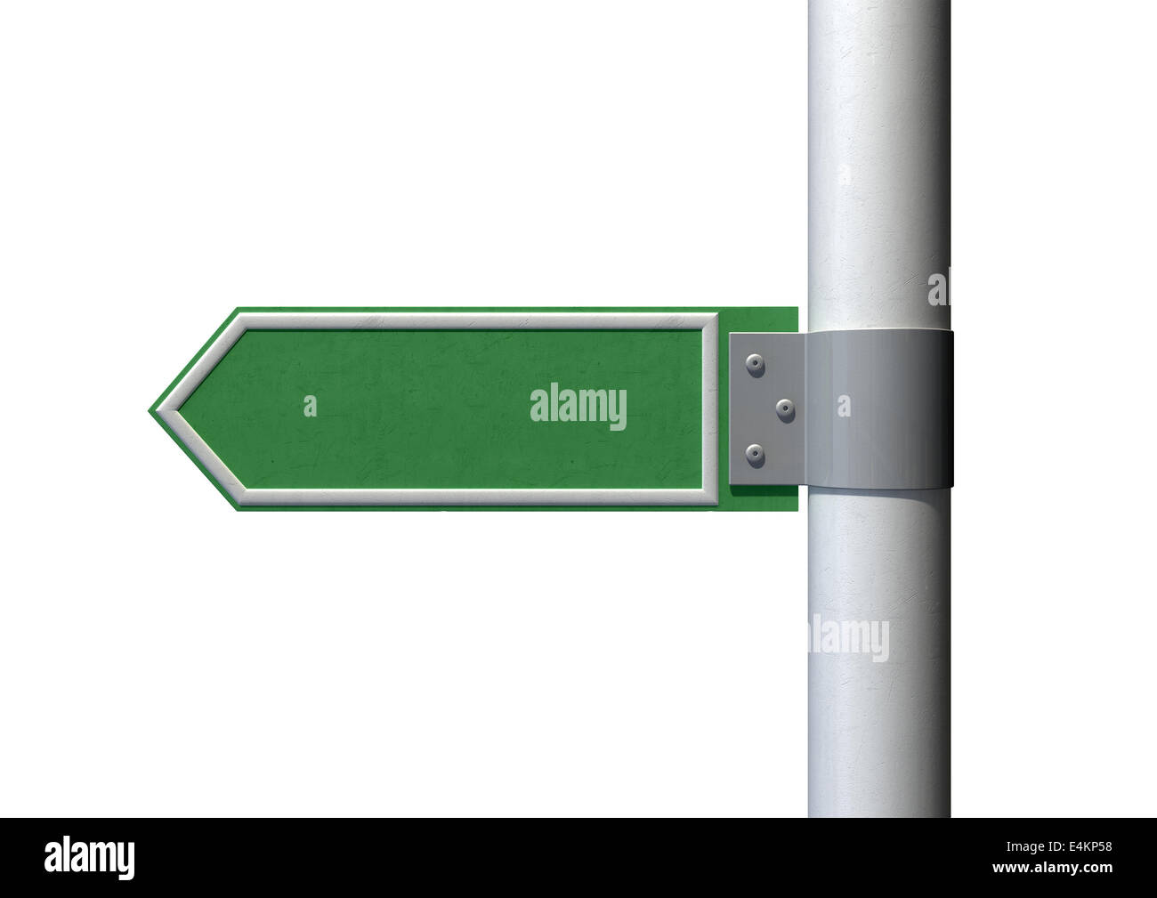 Blank white sign on pole hi-res stock photography and images - Alamy