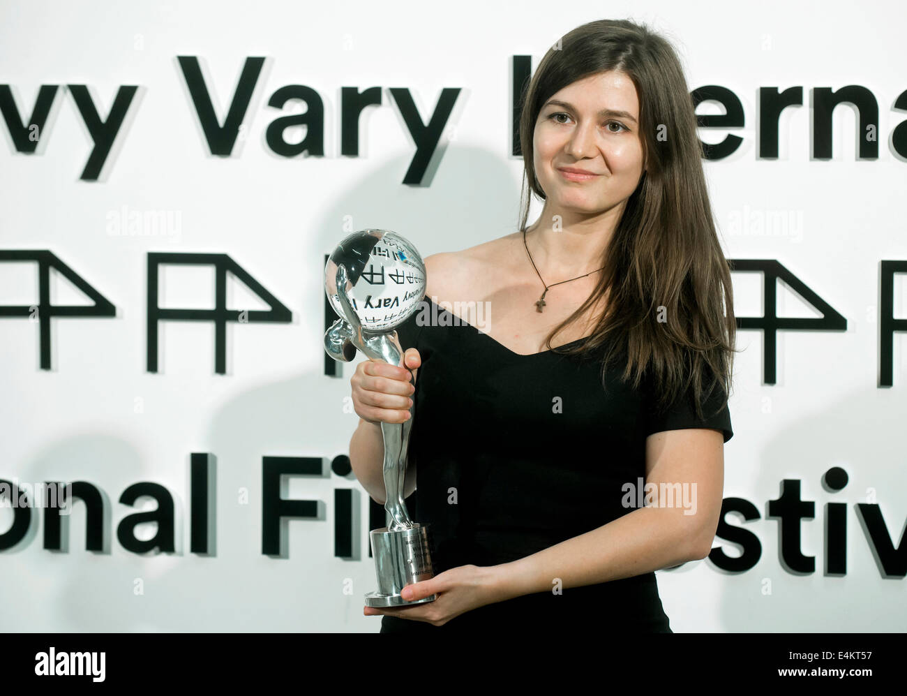 Romanian director Teodora Ana Mihai with the Best Documentary award for ...
